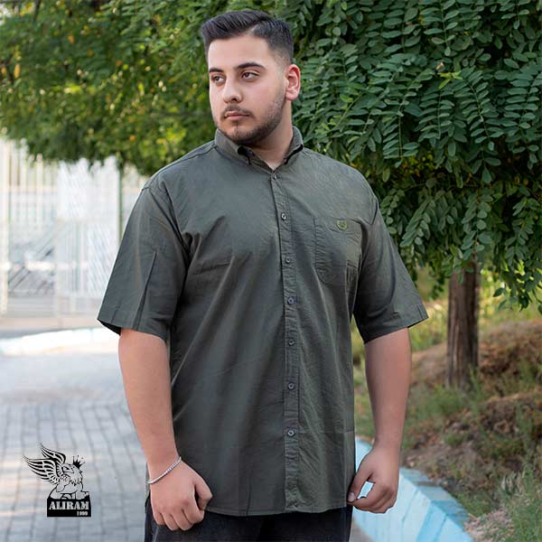 خرید پیراهن لینن سایز بزرگ6383 از فروشگاه سایز بزرگ دانیل