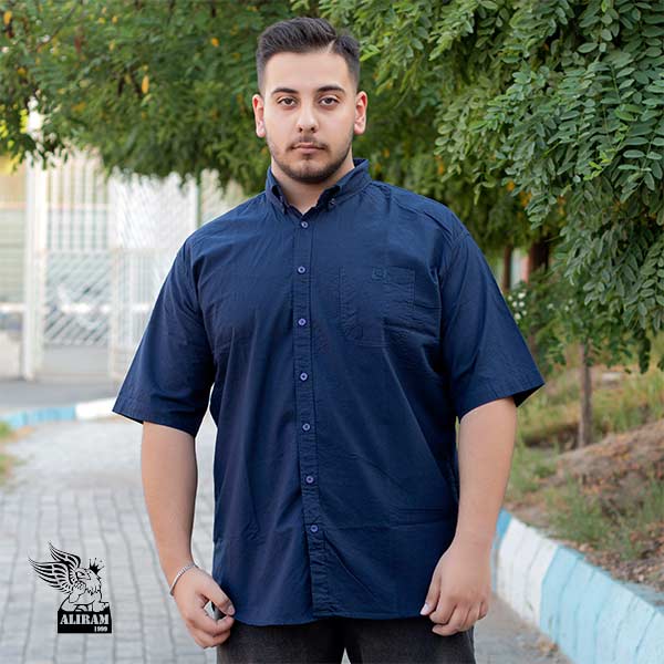 خرید پیراهن لینن سایز بزرگ6383 | ضد حساسیت، پنبه‌ای